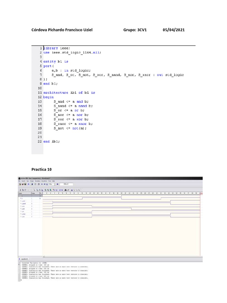 Practica 10. FDD ESCOM | PDF