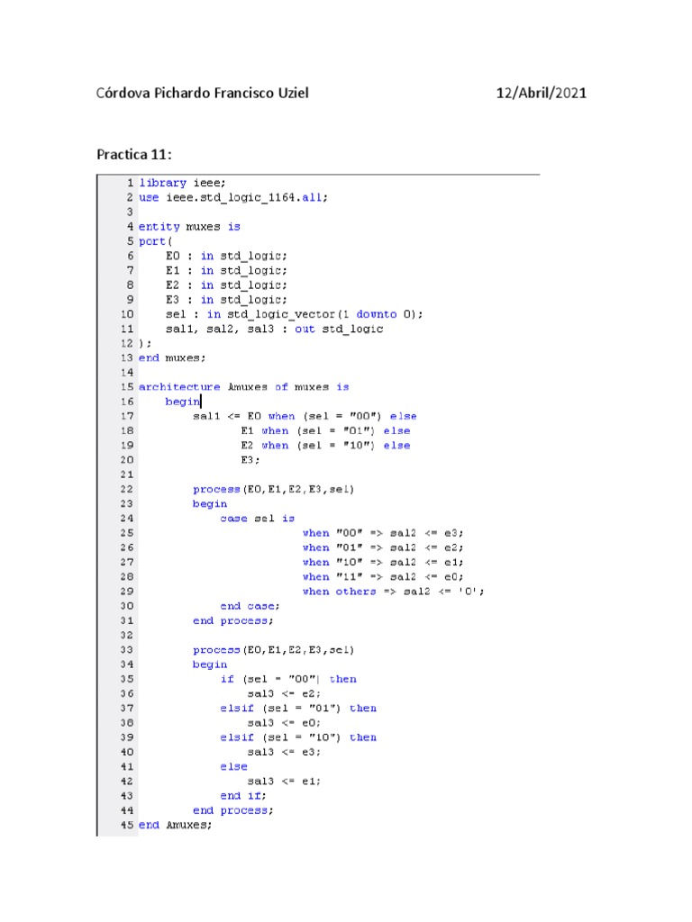 Practica11 FDD ESCOM | PDF