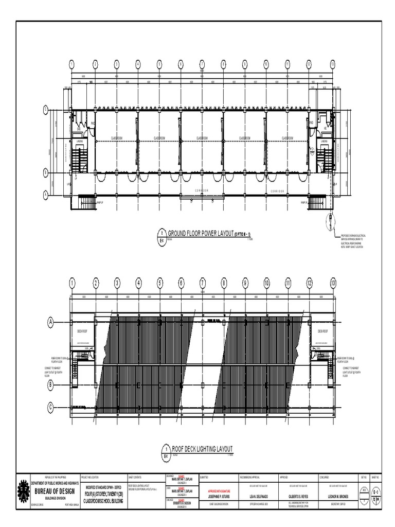 Ground Floor Power Layout: Bureau of Design | PDF | Economic Sectors