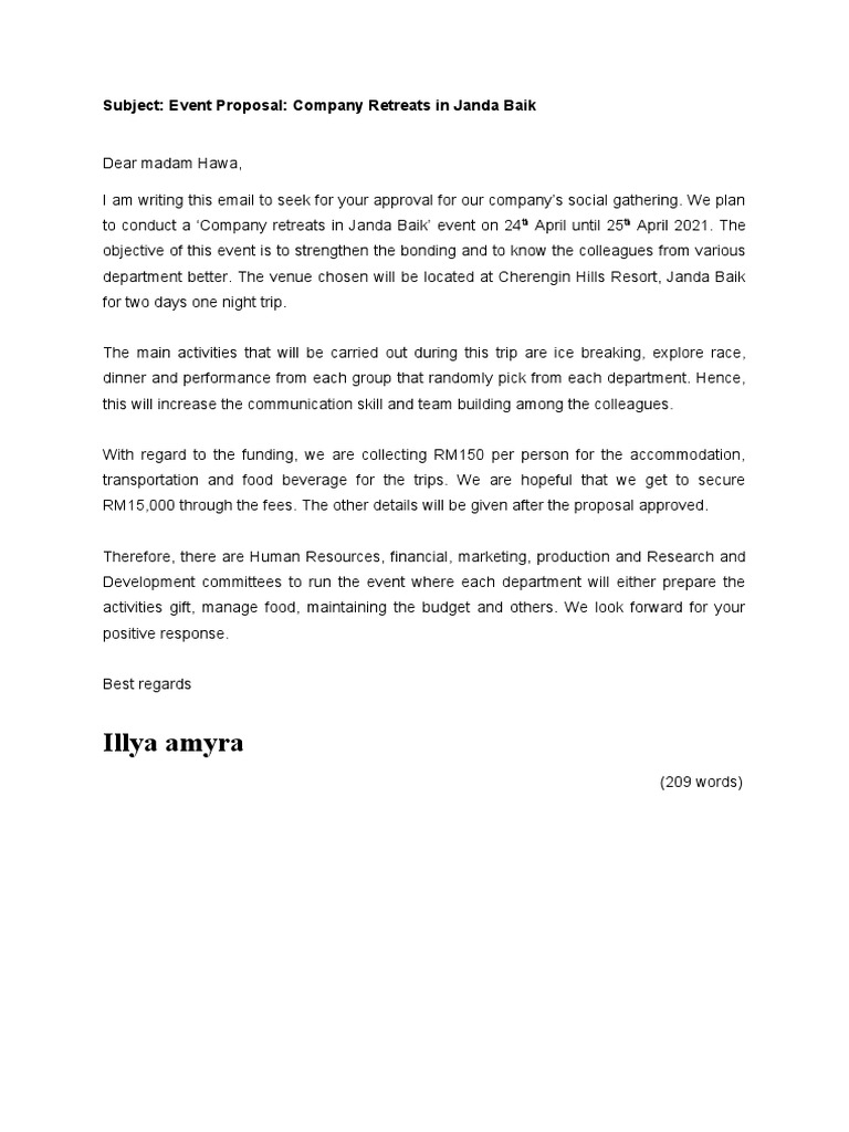 Project Planning Email (Situation 3) - Illya Amyra Binti Nordin 4F | PDF