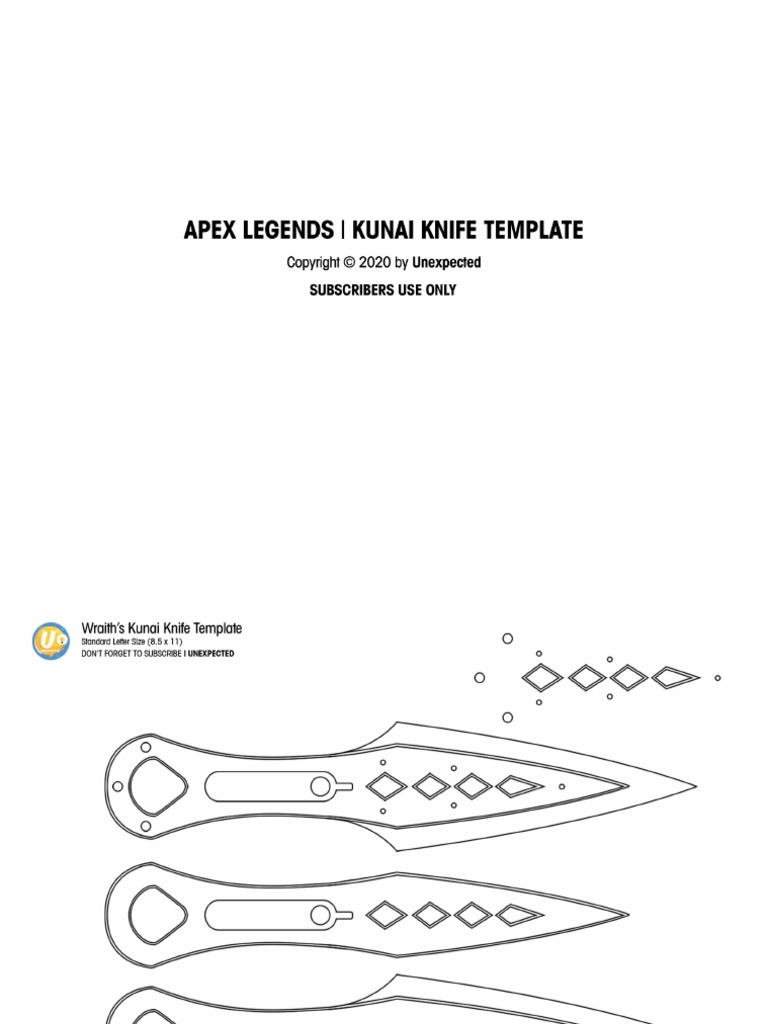 Apex Legends Kunai Knife Template | PDF