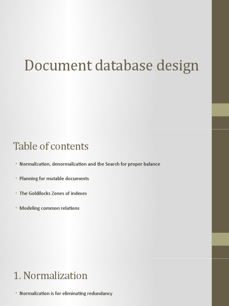 Design Document Database | PDF | Database Index | Databases