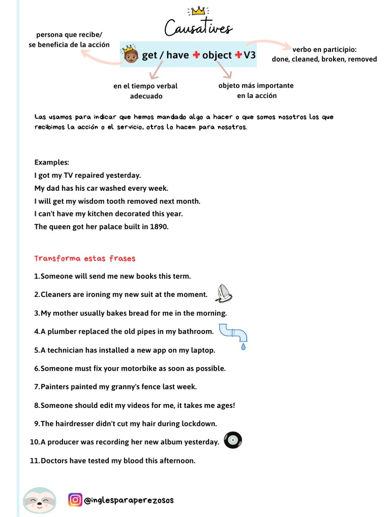 Causatives Exercise | PDF