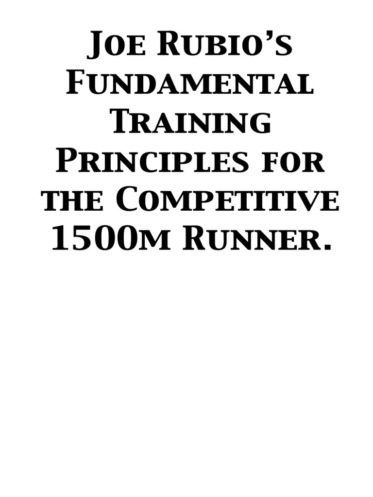 Middle Distance Guide | PDF | Running | Long Distance Running