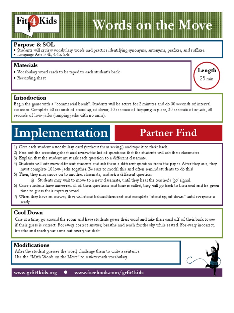 Words On The Move: Implementation | PDF | Human Communication | Cognition