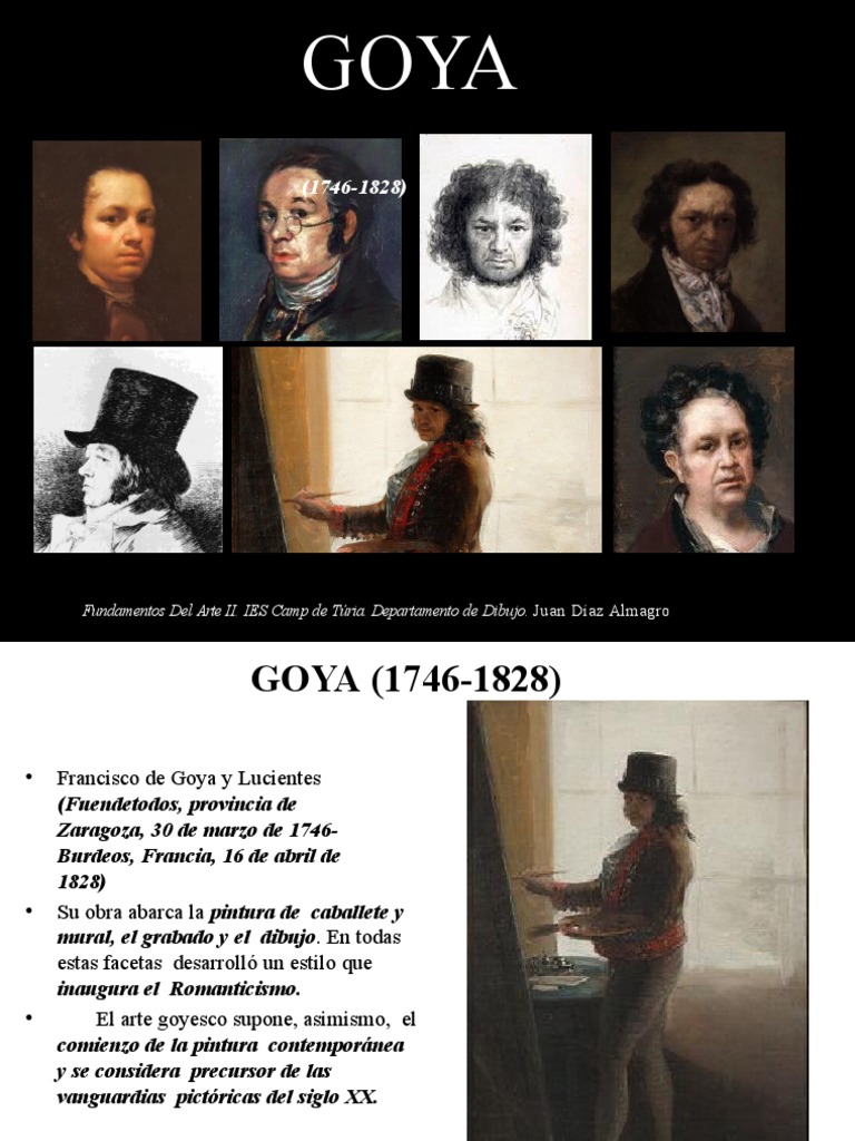 El Romanticismo. Goya. Presentacion | PDF | Francisco Goya | Pinturas