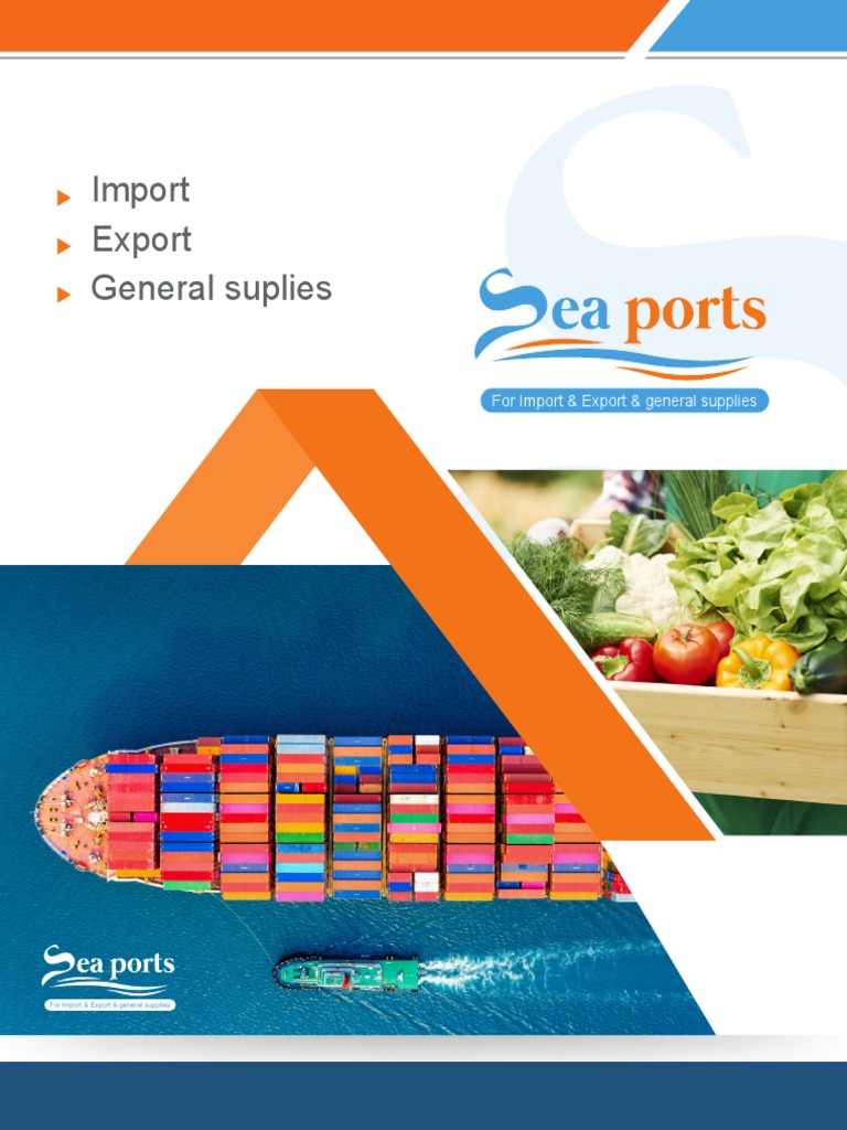 Sea Ports Presentation | PDF | Vegetables | Egypt