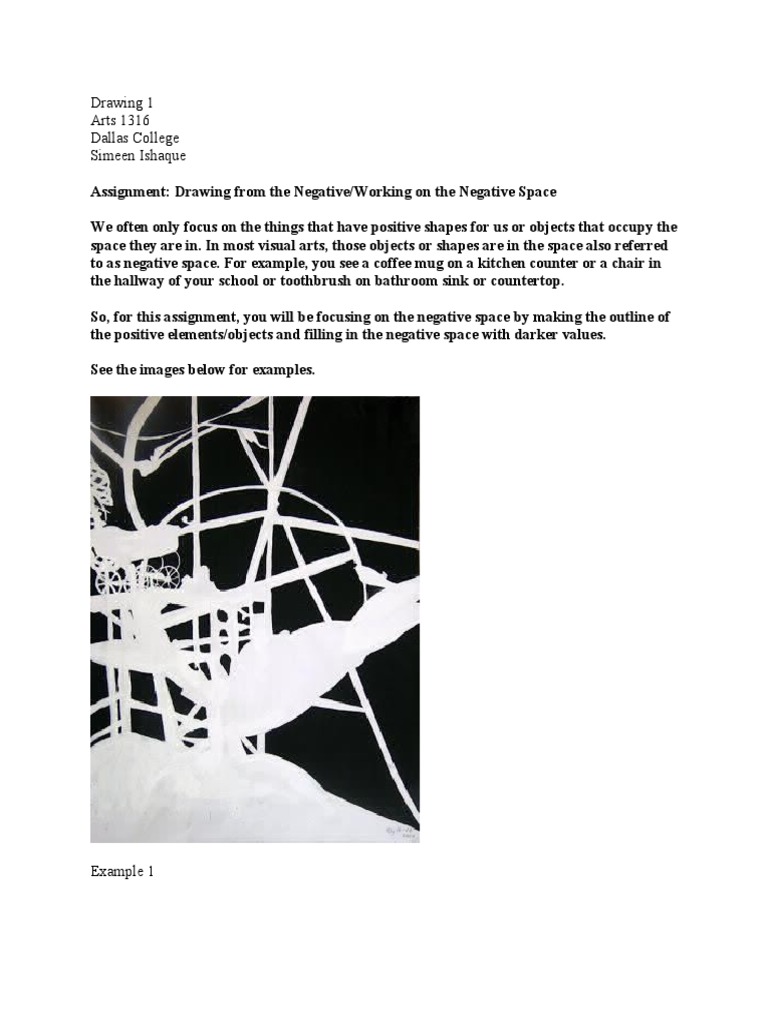 Drawing Negative Space Techniques | PDF | Art