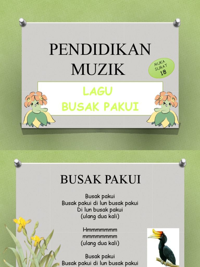 Maksud dan Lirik Lagu Busak Pakui | PDF