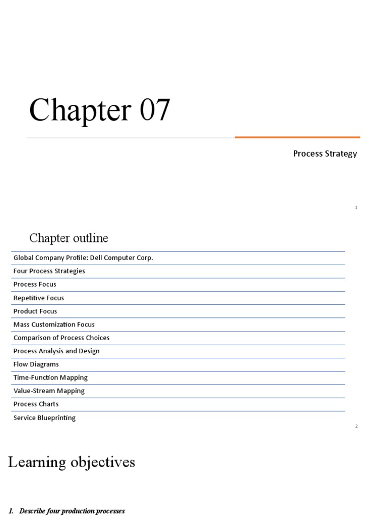 Comparing Process Strategies: Process Focus, Repetitive Focus, Product Focus, and Mass ...