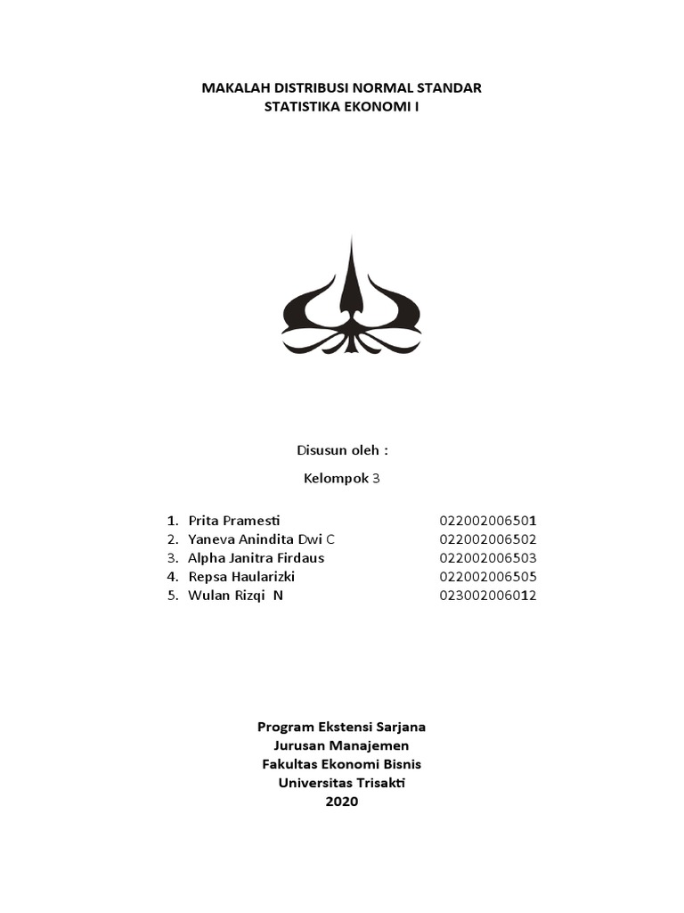 MAKALAH DISTRIBUSI NORMAL STANDAR (Kelompok 3) | PDF