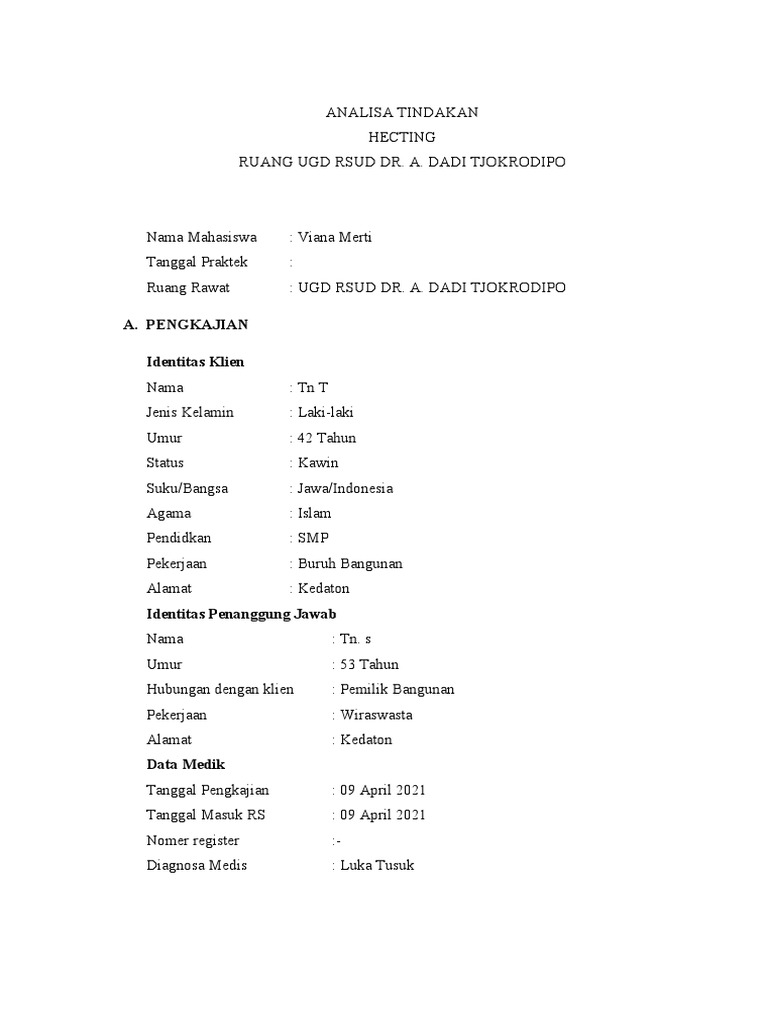 Laporan Tindakan Hecting | PDF