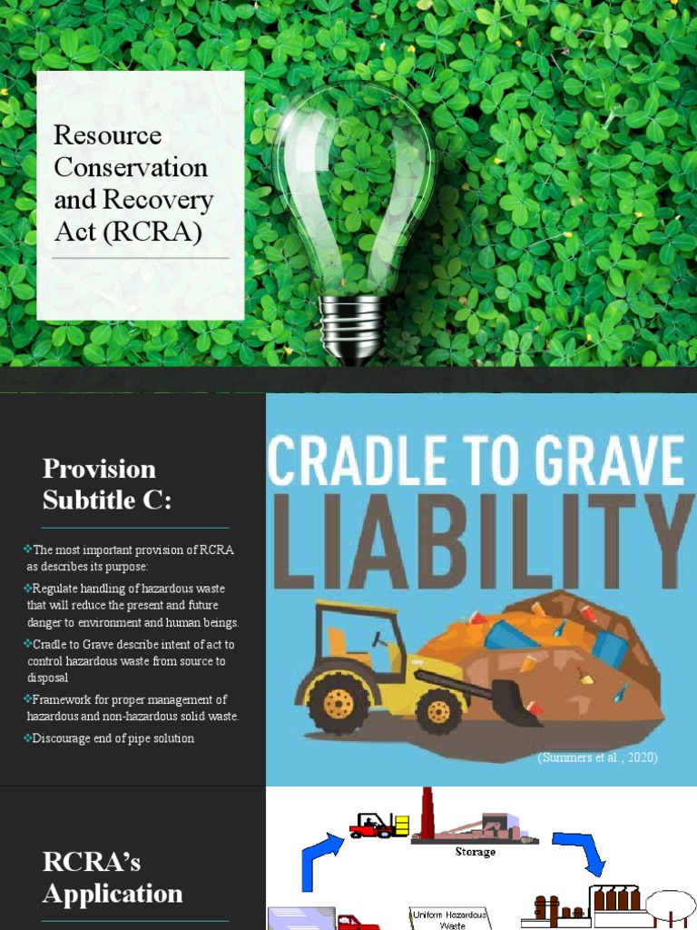 Resource Conservation and Recovery Act (RCRA) | PDF | Resource ...
