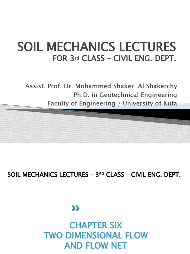 Soil Mechanics Ch6 Flow Net | PDF | Soil Mechanics | Permeability ...