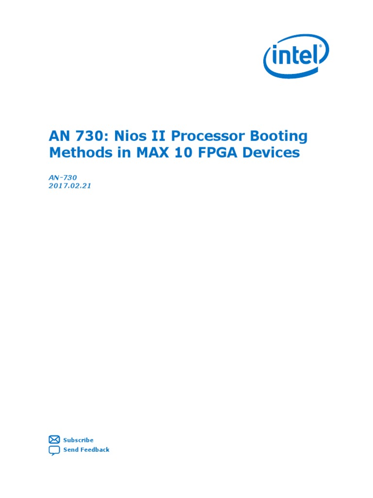 AN 730: Nios II Processor Booting Methods in MAX 10 FPGA Devices | PDF | Field Programmable Gate ...
