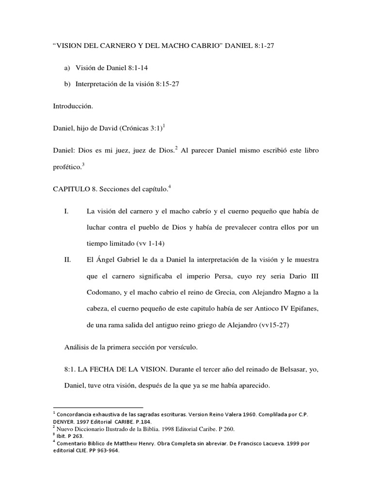 Estudio Exegetico de Daniel Capitulo 8 | PDF | Daniel (figura bíblica ...