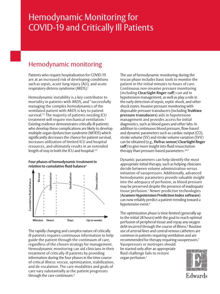 Edwards Hemodynamic Monitoring For COVID Critically Ill Patients | PDF ...