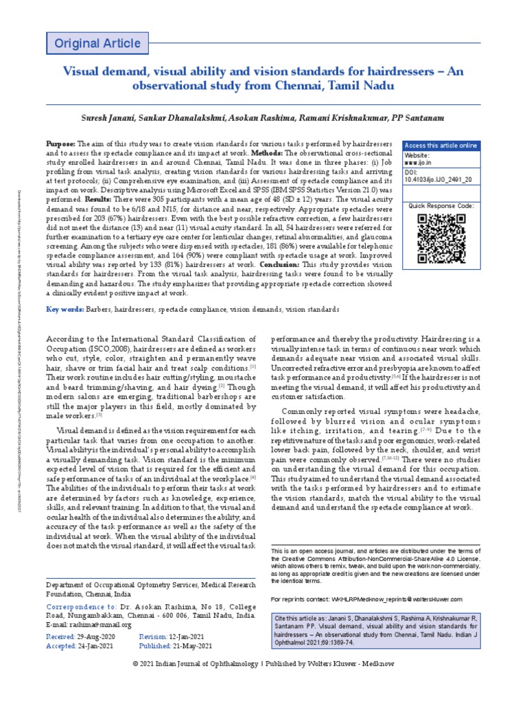 Visual Demand, Visual Ability and Vision Standards.4 | PDF | Visual ...