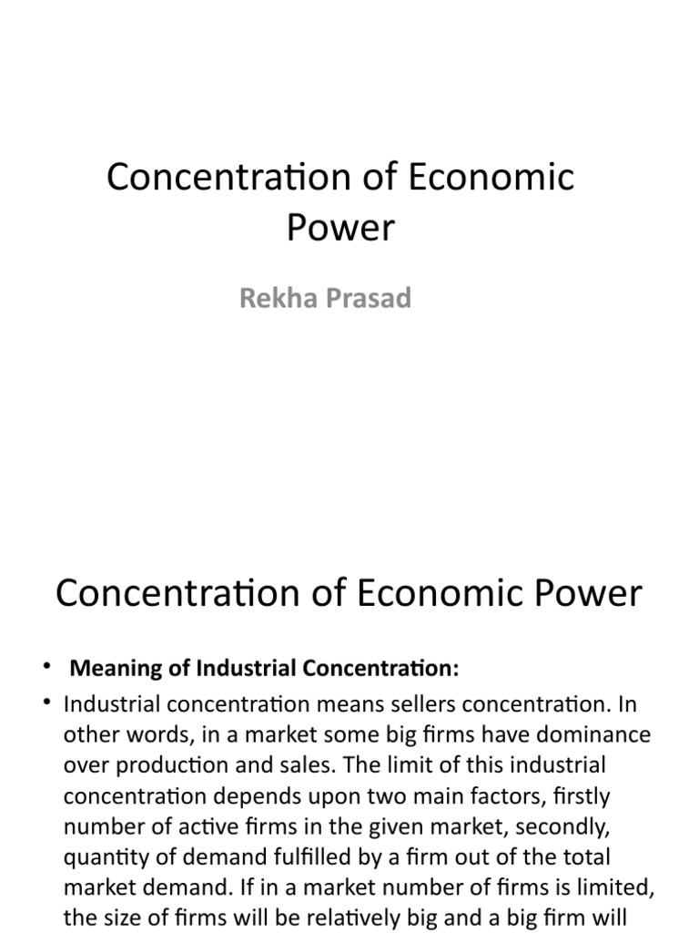 Concentration of Economic Power | PDF | Monopoly | Taxes