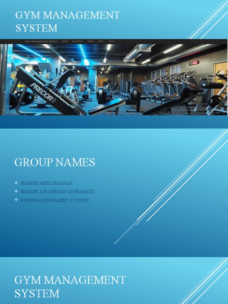 Gym Management SYSTEM Pre | PDF
