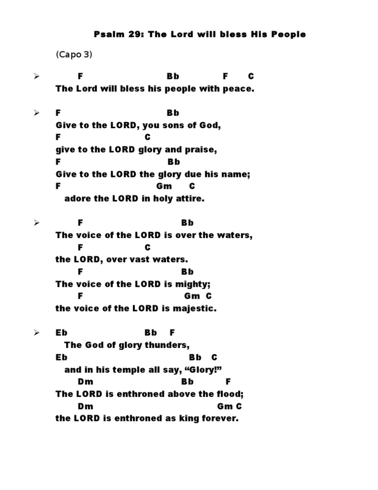 Psalm 29: The Lord's Blessings Explained | PDF