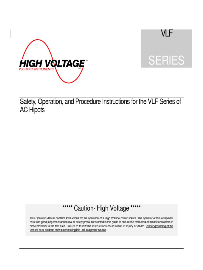 Manual Complete VLF-60V | PDF | Alternating Current | Voltage