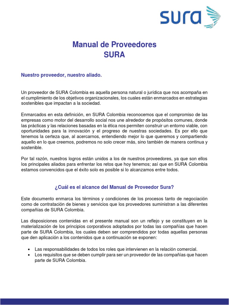 Manual de Proveedores | PDF | Derecho laboral | Outsourcing