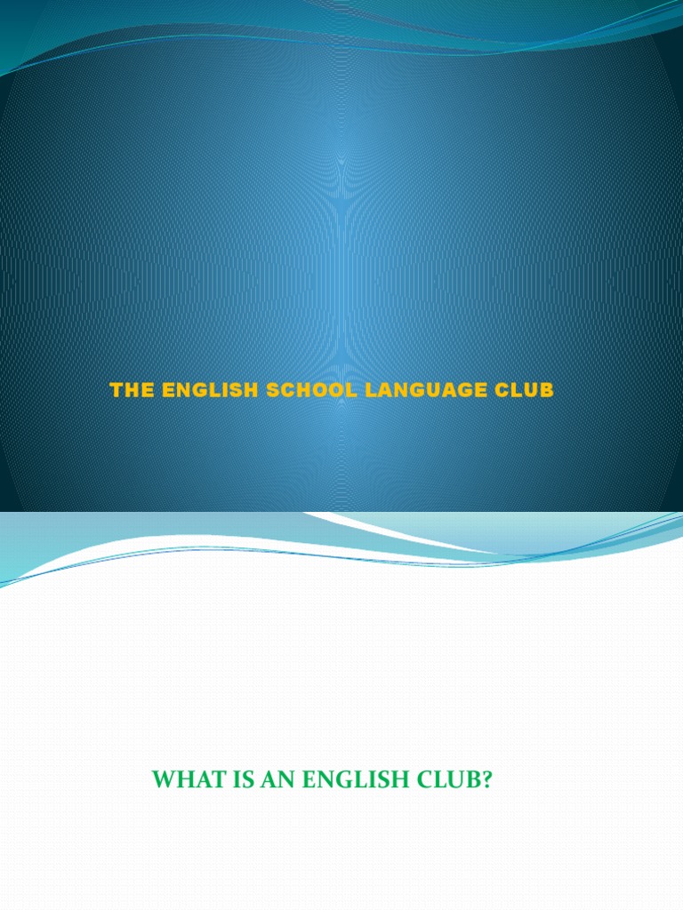 Establishing an English Language Club | PDF | Magazines | Editing