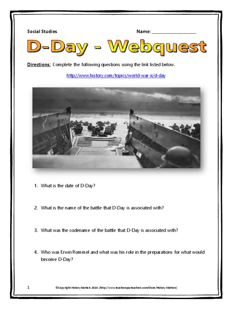 Activity D Day | PDF