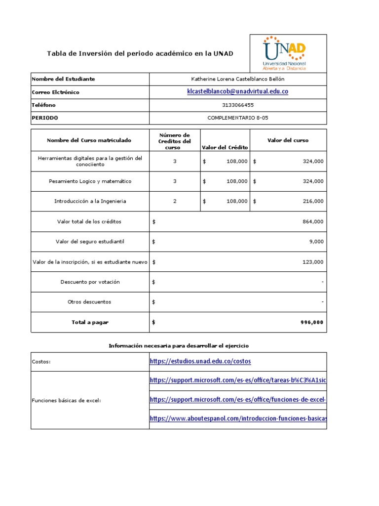 Anexo 1 - Ejercicio Hoja de Cálculo - HDGC | PDF