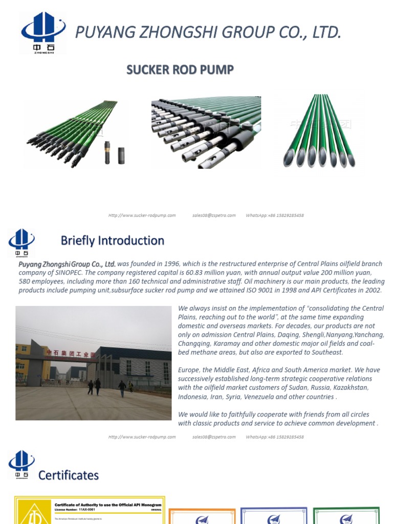 Sucker Rod Pump Catalog | PDF | Steel | Alloy