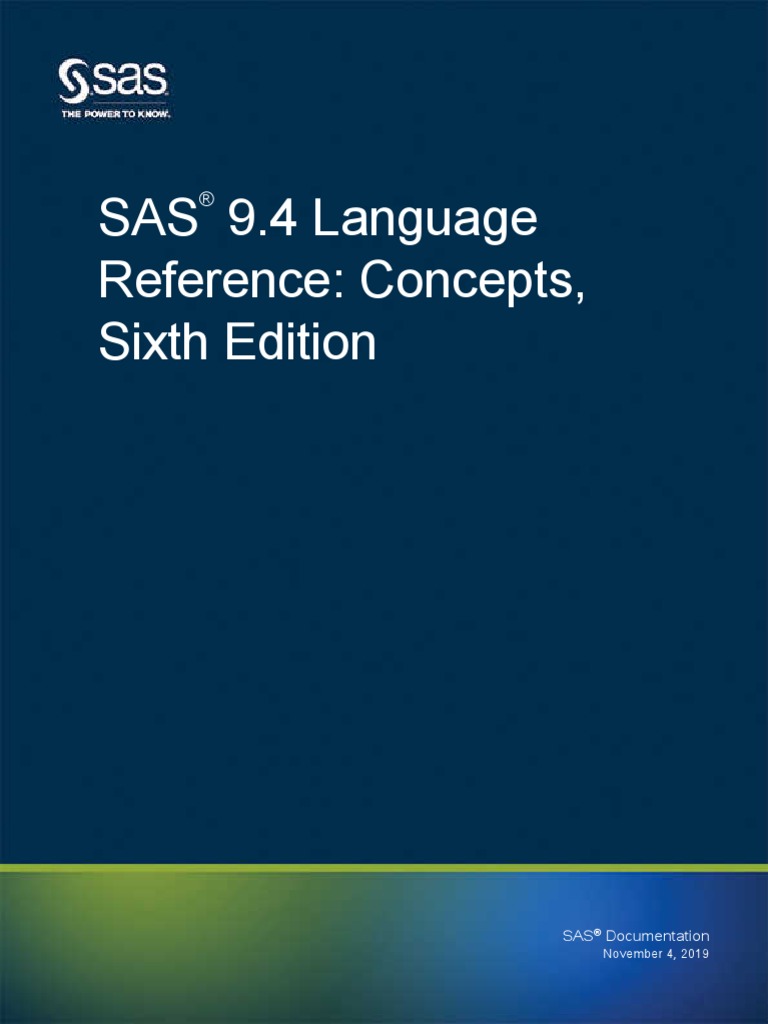 SAS Language Reference 9.4 | PDF | Computer Science | Computer Data