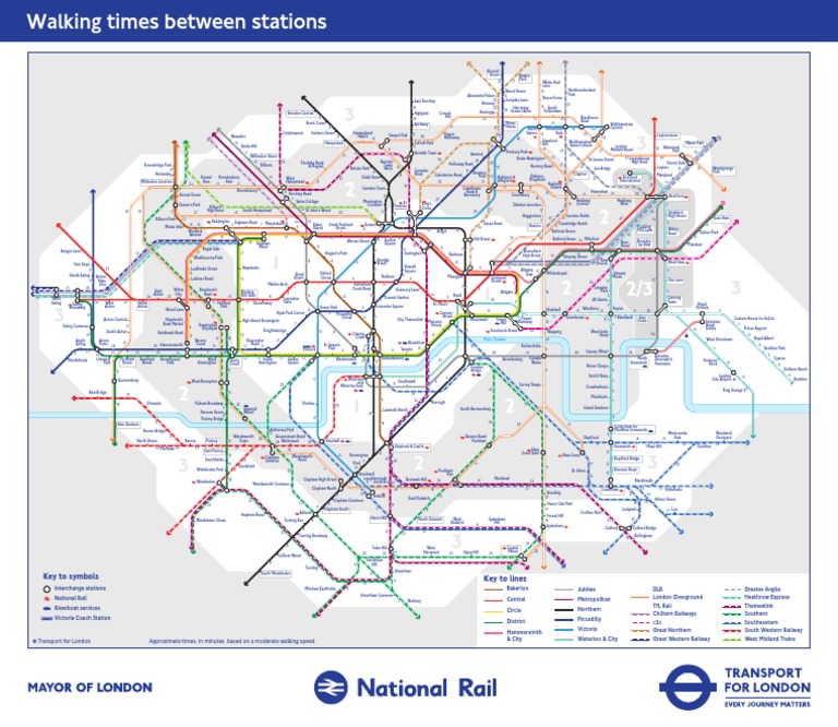 Walking Tube Map Zones 1 3 | PDF | London | England