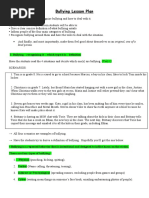 Grade 4 Bullying Awareness Lesson Plan | PDF | Bullying | Cyberbullying