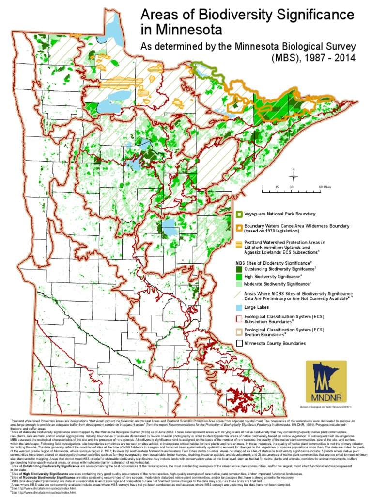 Areas of Biodiversity Significance in Minnesota | PDF | Biodiversity ...