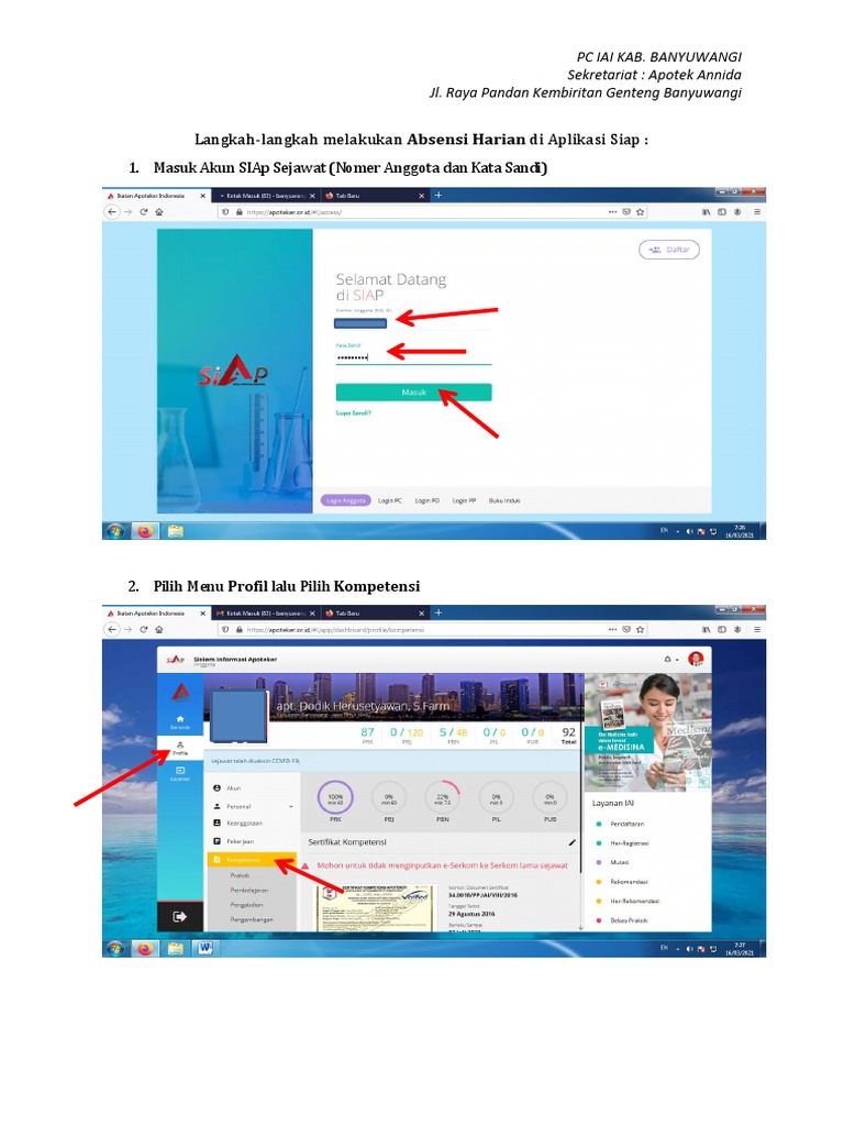 Tutorial Absensi SIAp | PDF