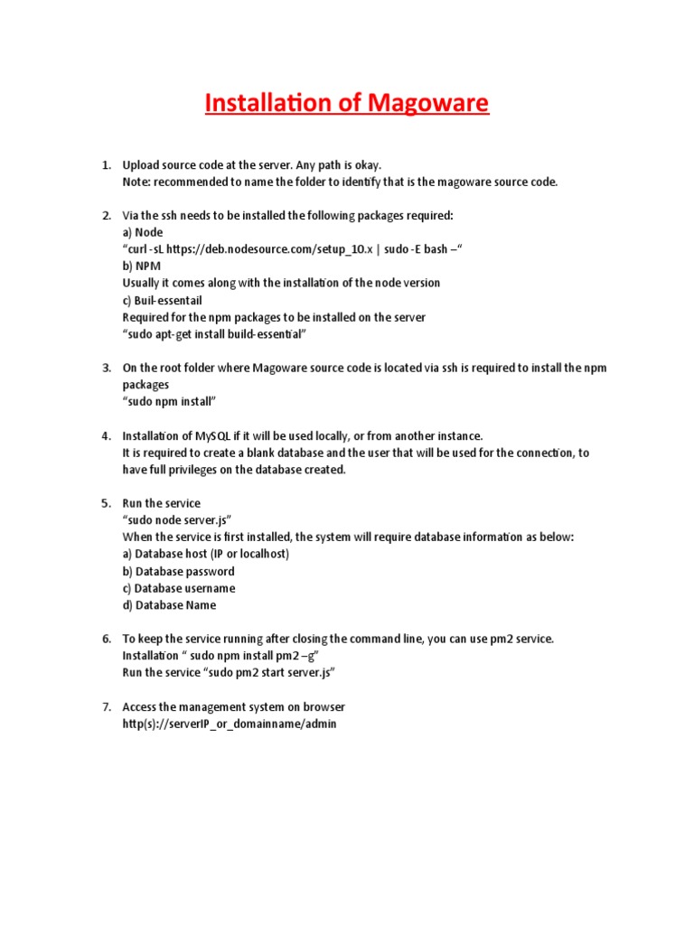 Installation of Magoware | PDF | Computers