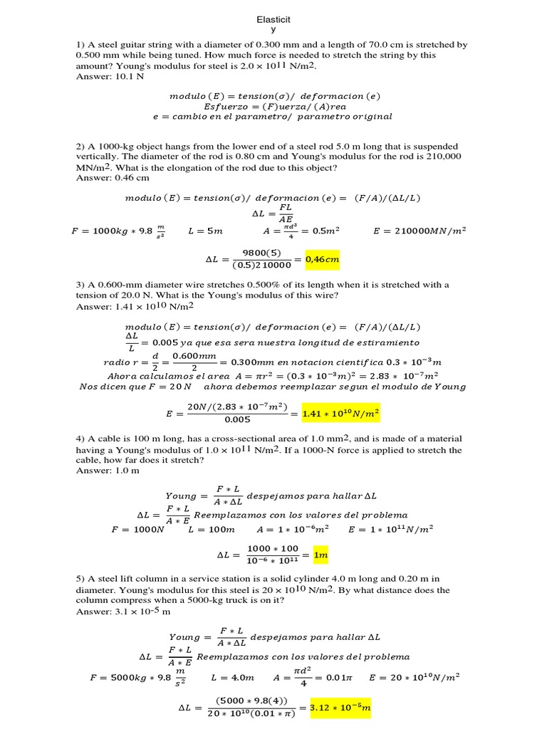 Elasticity | PDF | Strength Of Materials | Materials Science
