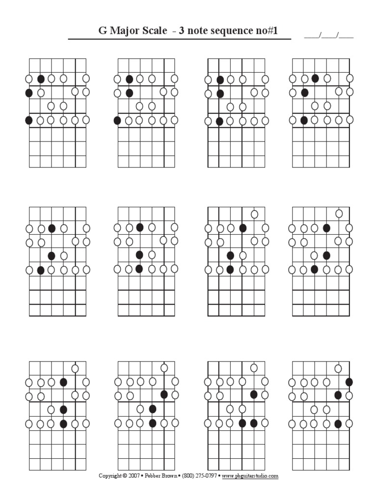 G Major Scale Sequences by Pebber Brown | PDF | Home & Garden