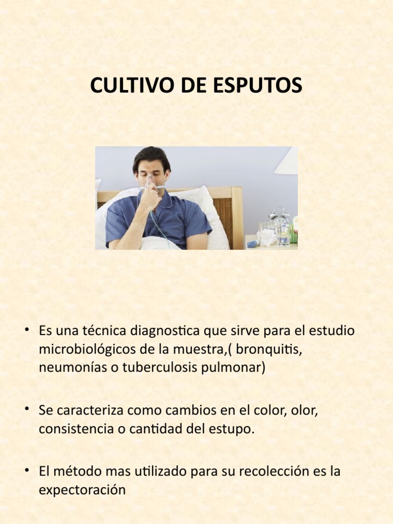 Técnicas de recolección y análisis de muestras de esputo para ...
