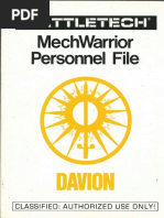 MechWarrior Destiny Character Sheet Long | PDF | Battle Tech ...