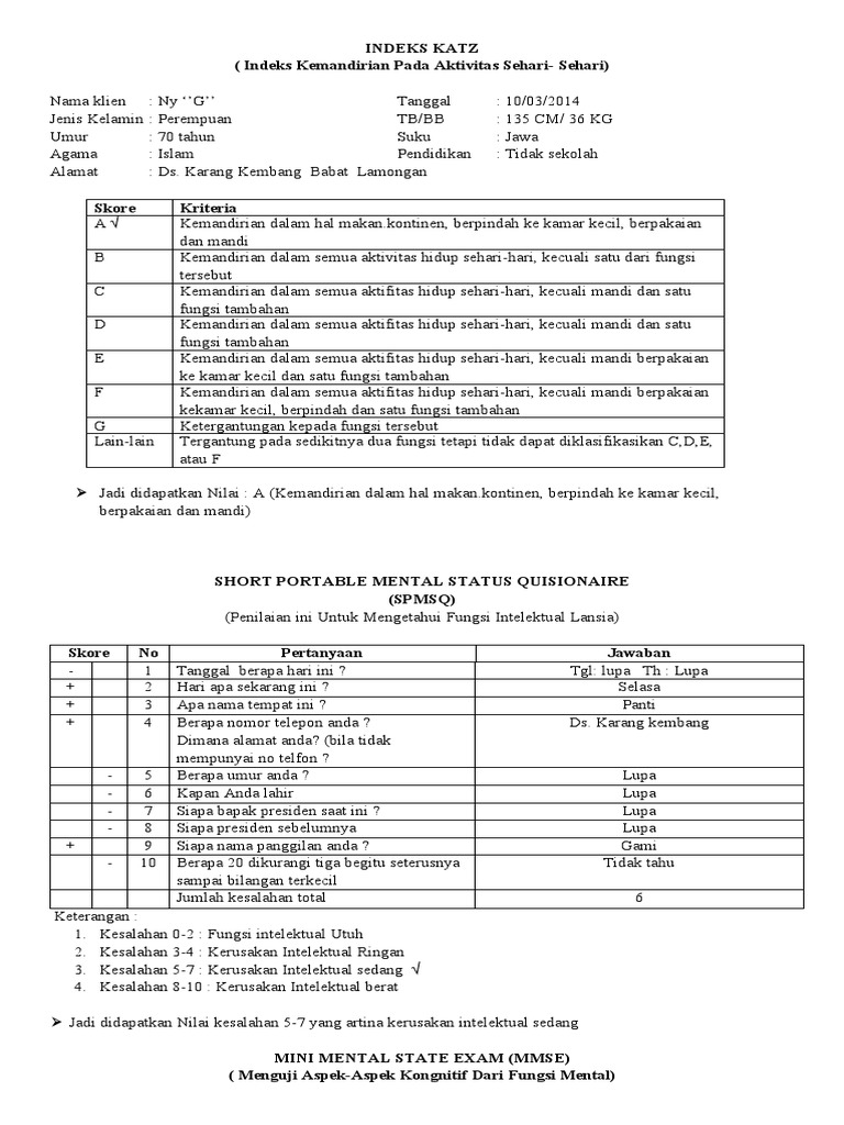 Indeks Katz | PDF