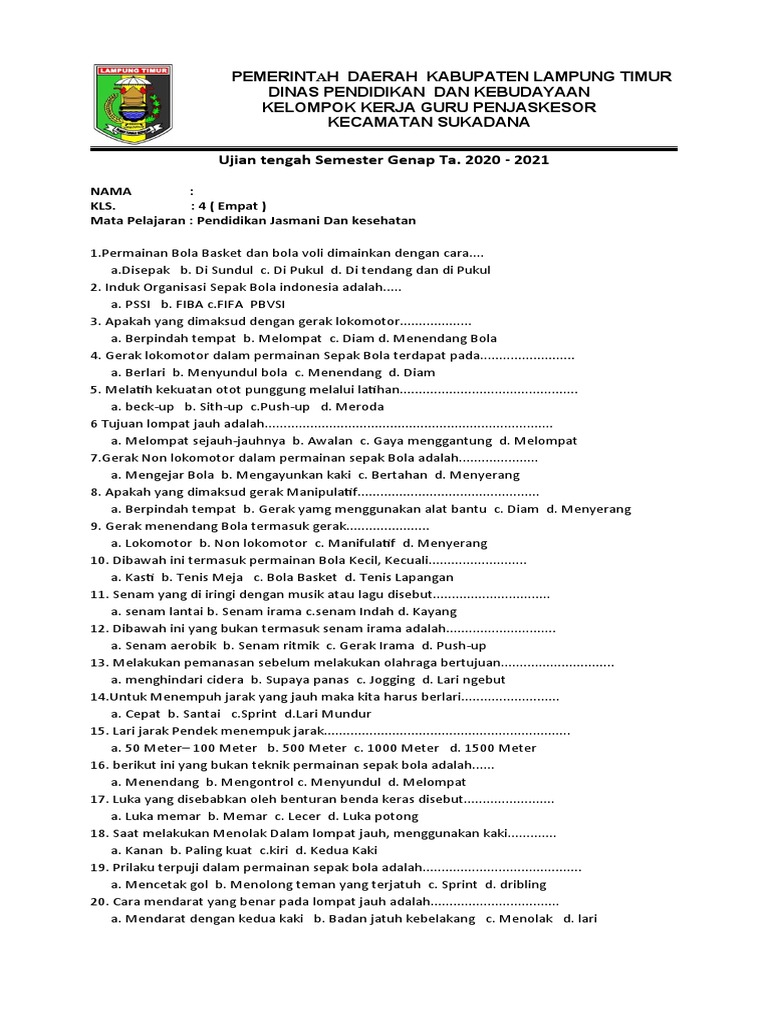 Soal UTS Semester2 | PDF