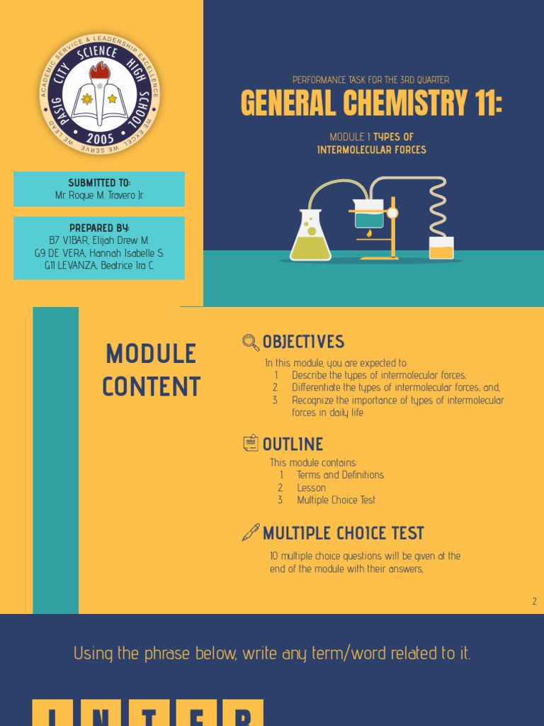 Intermolecular Forces in Chemistry 11 | PDF | Chemical Polarity ...