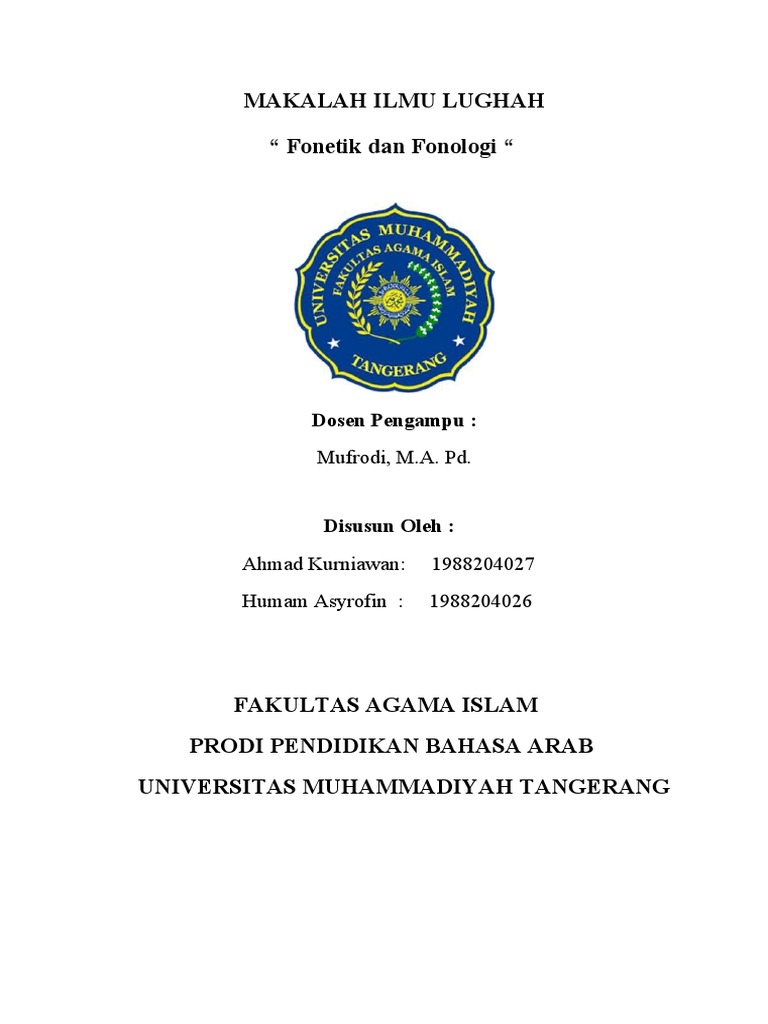 Ilmu Lughah - Fonetik Dan Fonologi | PDF | Seni & Disiplin Bahasa