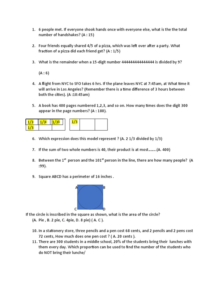 6th Grade MathCon | PDF
