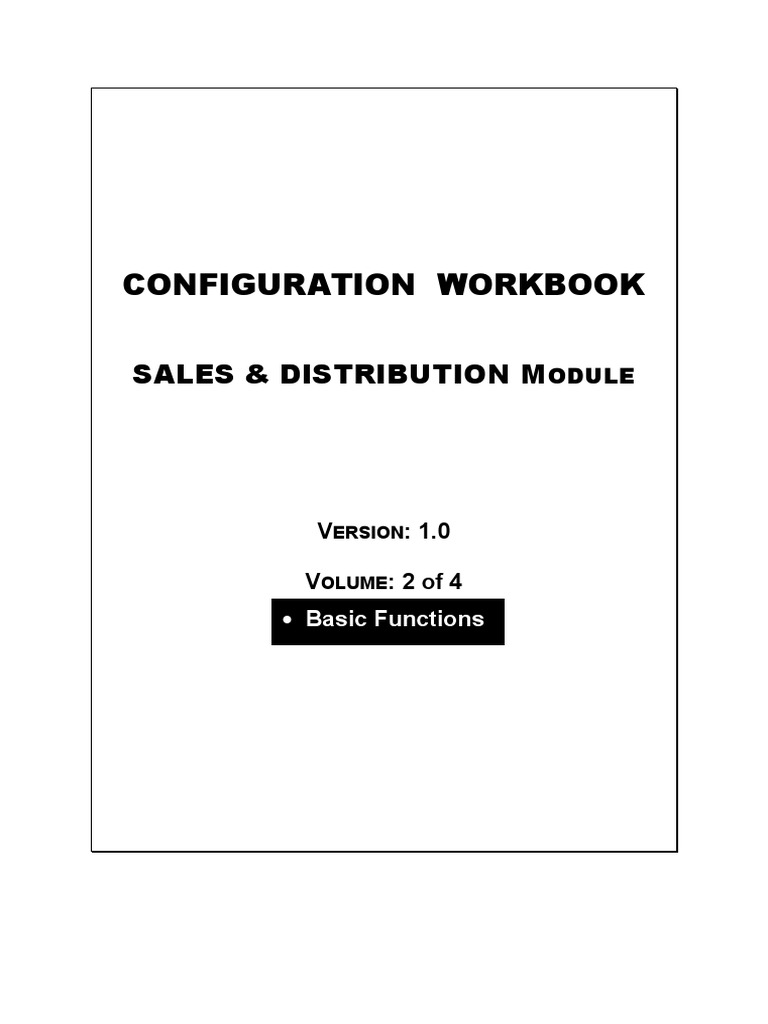 Sap SD Configuration Workbook | PDF | Discounts And Allowances | Value ...