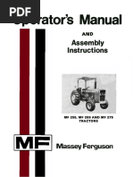 MF265 & MF275 Operator's Manual | PDF | Gear | Tractor