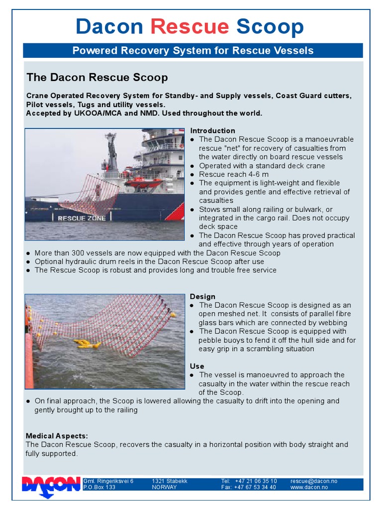 Brochure Dacon Rescue Scoop | PDF | Manufactured Goods | Transport