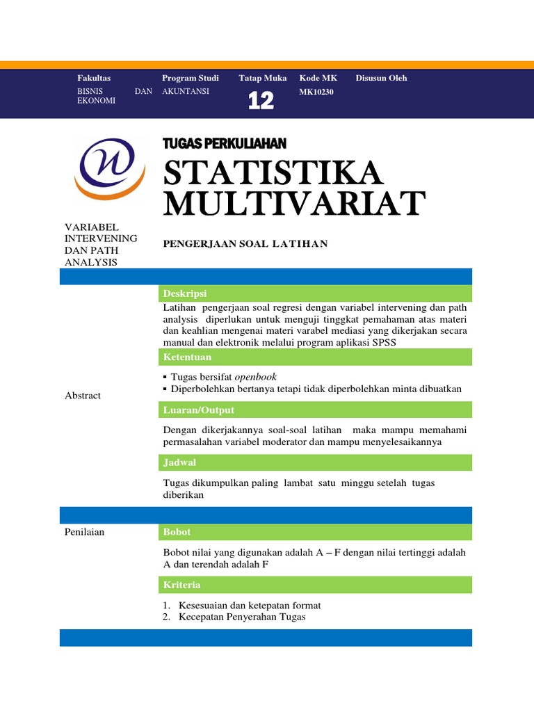 Uji Mediasi Variabel Intervening SPSS | PDF